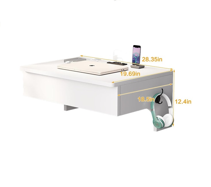 Wall-Mounted Floating Work Desk with Drawer - Nanjing Jiangbei New Area ...