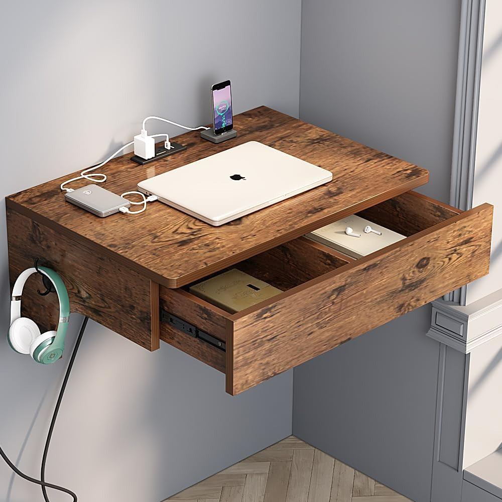 Wall-Mounted Floating Work Desk with Drawer - Nanjing Jiangbei New Area ...